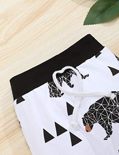 Newborn Baby Boys Romper 3PCs Set Clothes Infant Baby Bear Bodysuit Pants Hat Fall Winter Outfits Stuff Set 3-6M