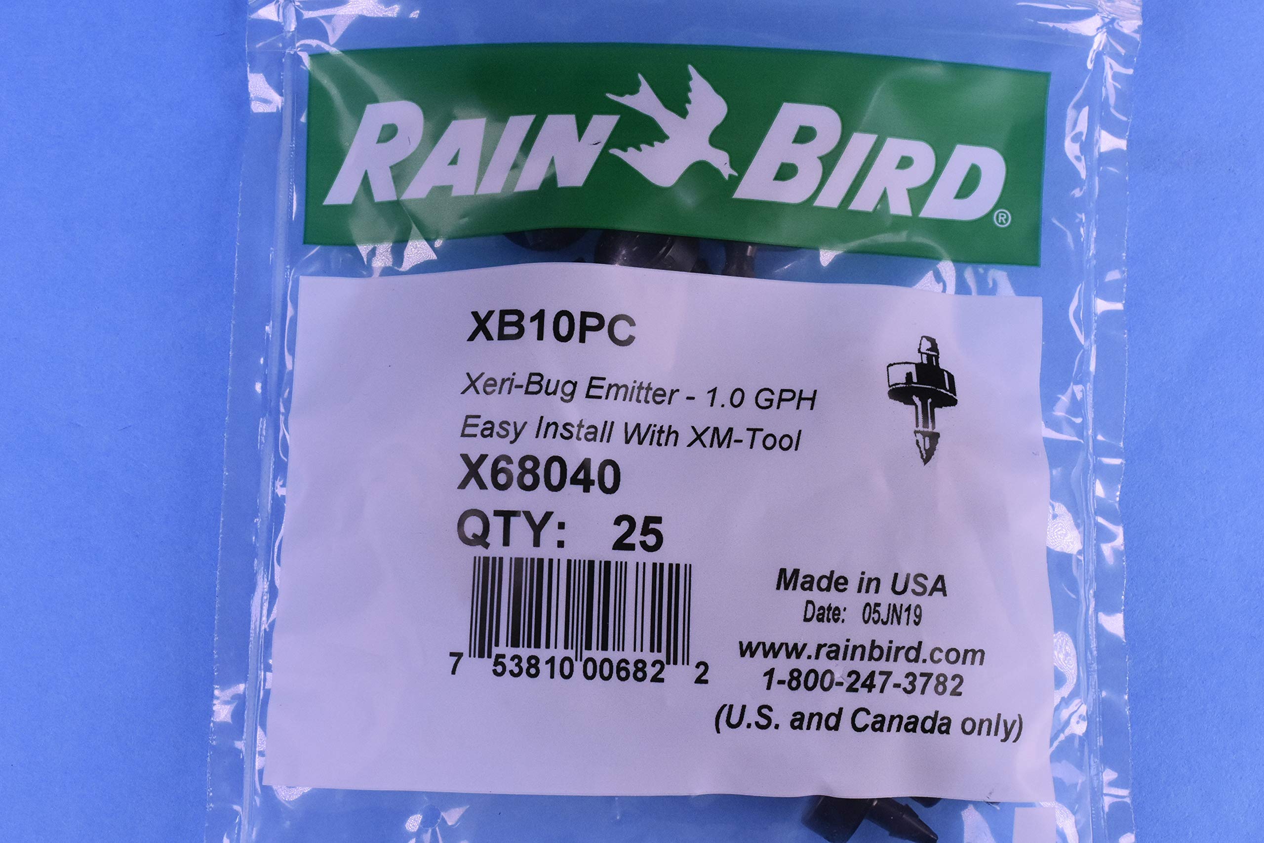 Rainbird XB10PC 1.0 GPH Drip Irrigation Emitters w/Free Installation Tool