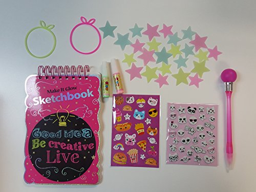 Hot Focus 262FD Glow-in-The-Dark Art Crafty Set, Green/Pink/Blue