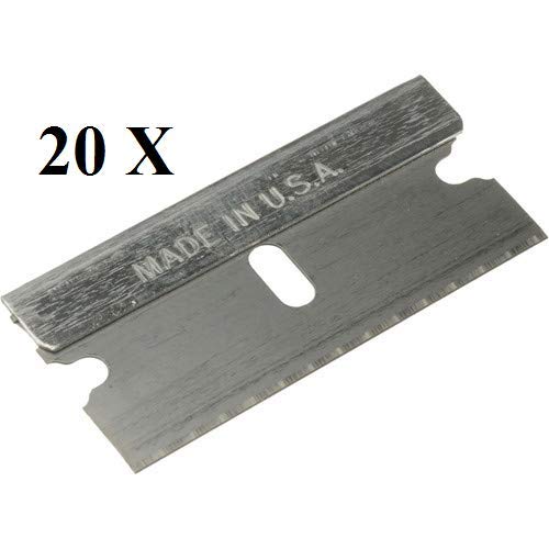 FitAll - 20 Pack Razor Blades-Replacement Razor Blades Single Edge, (20 pack Single Edge Razor Blades) Made in USA