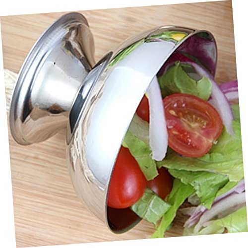 Abaodam 2 pcs Snack Bowl Reusable Tiramisu Footed Glass and Sauce DIY Cm Trifle Cup Ice Steel Wedding Appetizer Meal Bulk S/Parfait Pudding Foot Plate Prep Condiment Mixing Practical