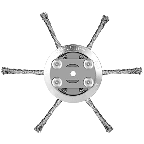 BGTOOL Cordless Steel Wire Wheel 6 Teeth Trimmer Head Weed Brush Lawn Mower Grass Weed Eater Trimmer Brush Head for Lithium Strimmer