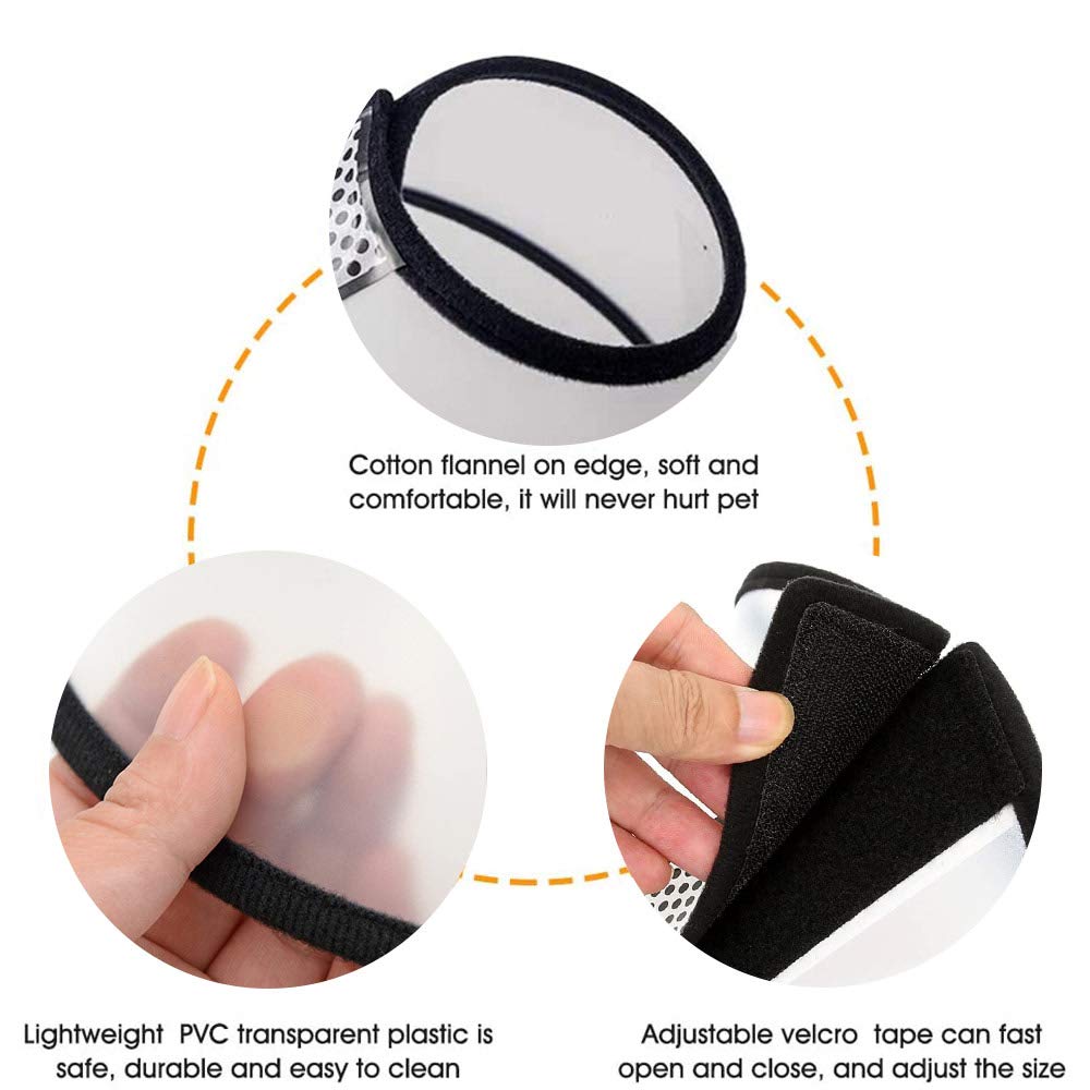 Bepets Cat Cone Collar, Pet Cone Dog Recovery Cone for Small Dog Cone After Surgery Anti-Bite Lick Wound Medical, Protective Cat Head Cone Dog Cone Collar Cat E Collar for Cats Puppy(5# Medium)