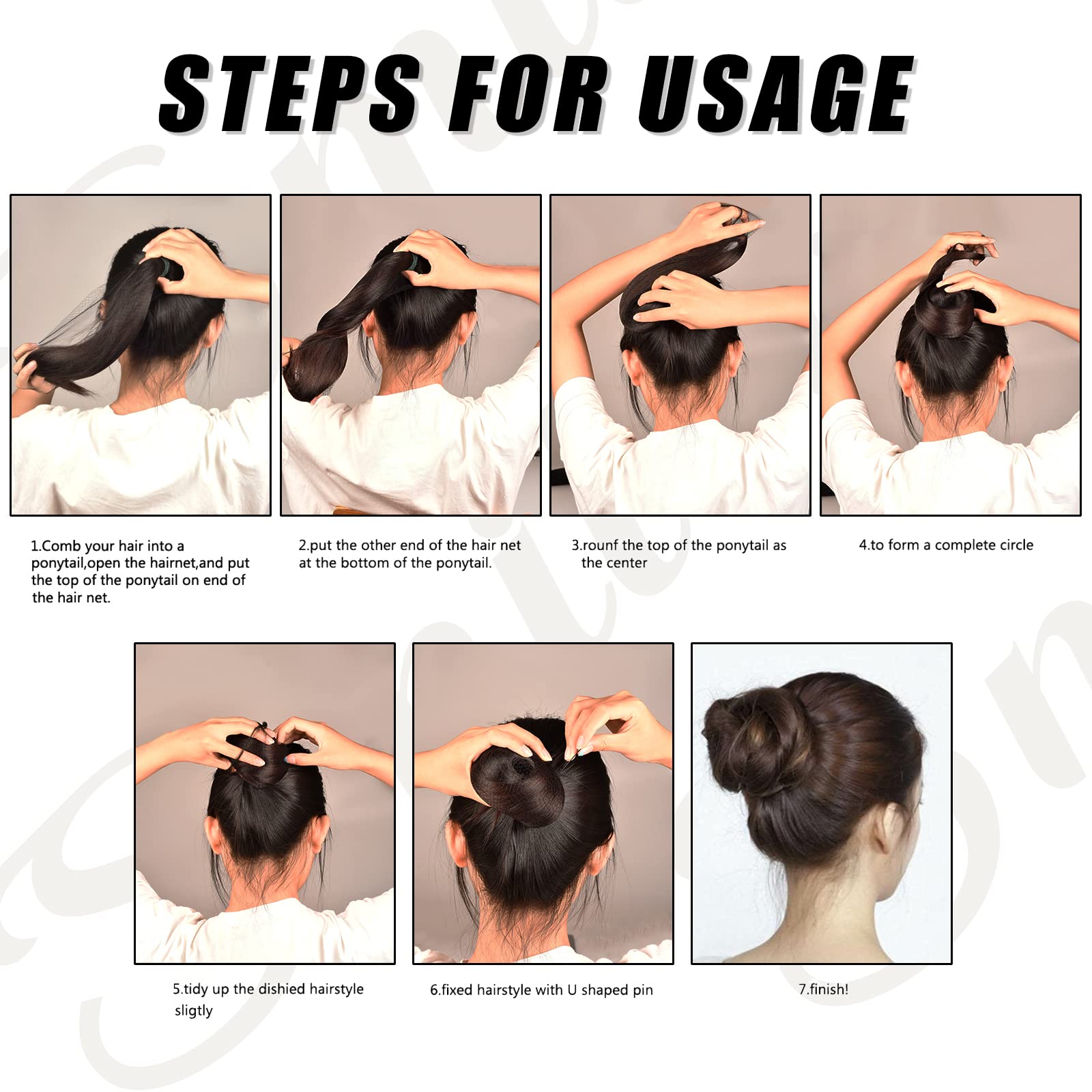 Hair Nets 20 PCS, Smilco 22 Inches Elasticity Invisible Elastic Mesh Wig Nets for Hair Bun Making Ballet Dancer Kitchen Food Serive (Black)