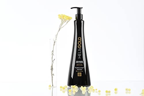 Heli's Gold Volumize Shampoo - Gently Cleanses And Rebalances Your Scalp - Promotes Stronger, Revitalized Growth - Increases Hair Density And Vitality - Fine, Thin And Lifeless Strands - 33.8 Oz
