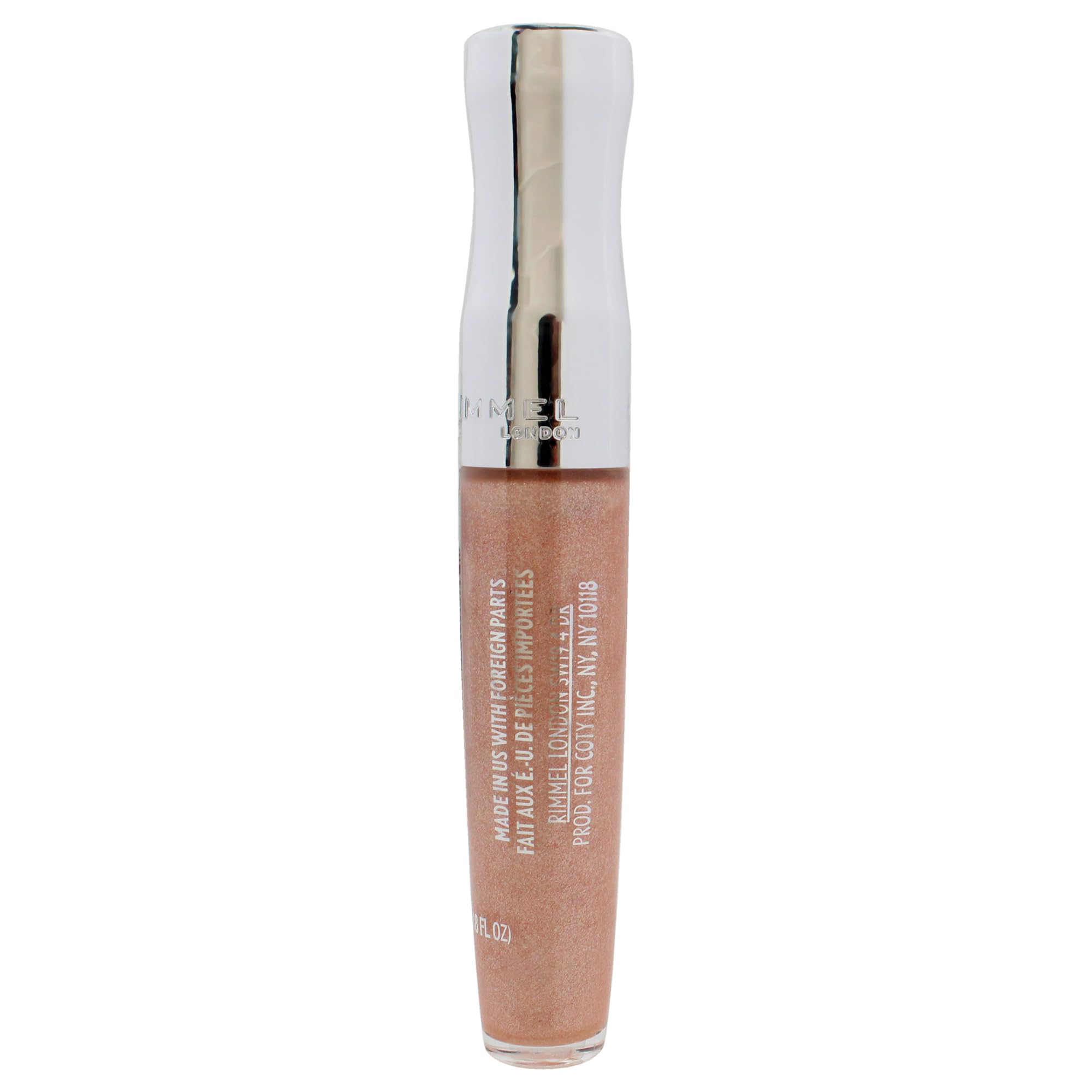 Rimmel Stay Glossy Lip Gloss - Non-Sticky and Lightweight Formula for Lip Color and Shine - 122 All Nighter, .18oz