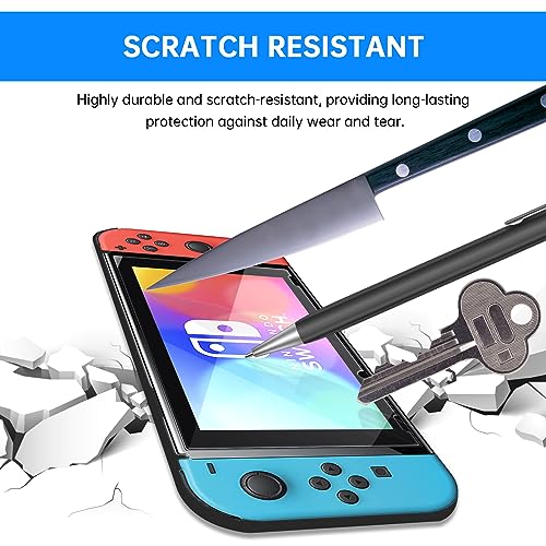 avakot 3 Pack Screen Protector for Switch Nintendo 6.2 Inch 2017 | Scratch Resistant Touch Sensitive Tempered Film for Switch Nintendo | Anti-Fingerprint Tempered Glass Screen Protector for Switch
