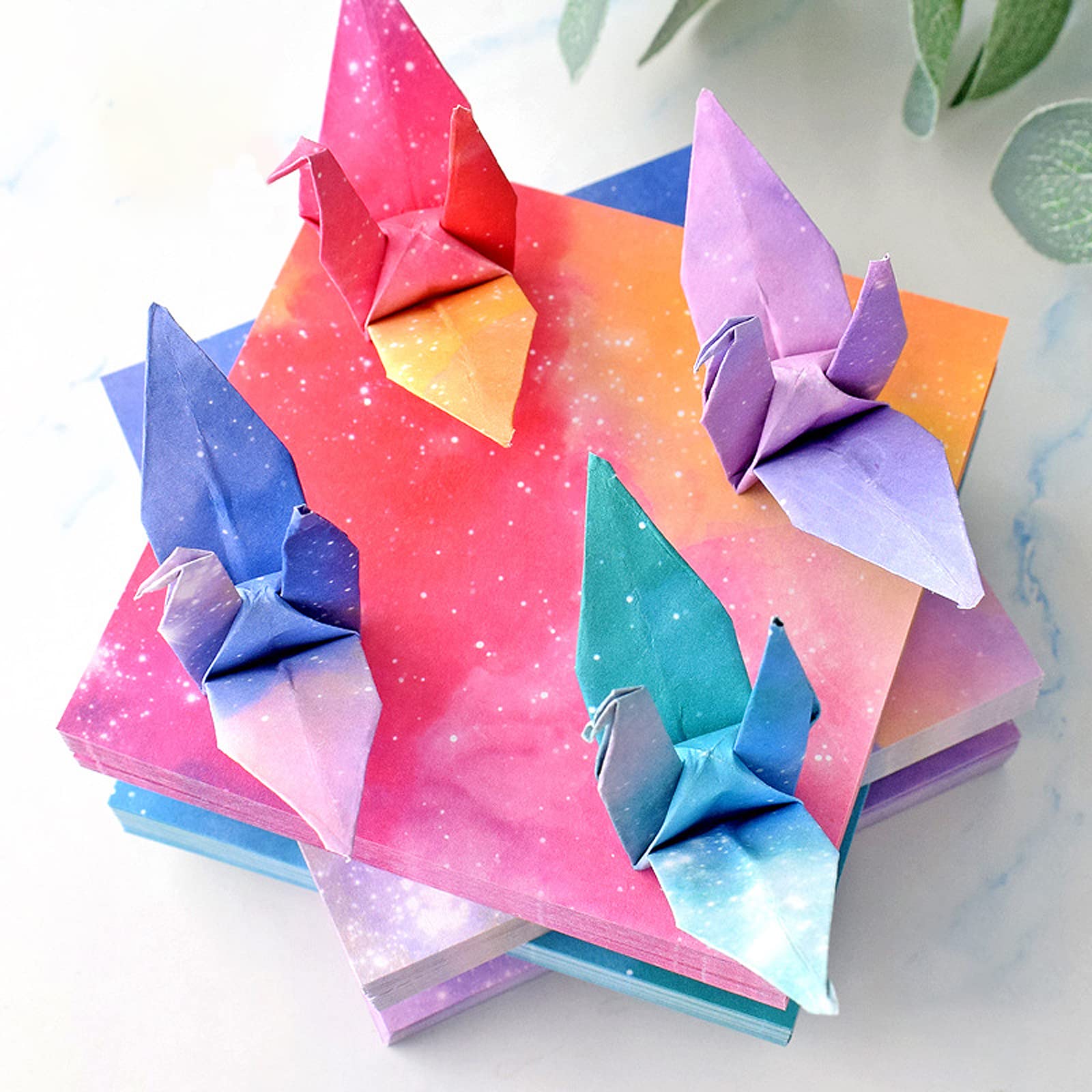 Origami Paper Kit for Kids Adults, 200 Sheets Starry Double-Sided Square Origami Paper for DIY Decoration, Craft Paper, Scrapbook Decor, Folding Crafts (3.74*3.74in)