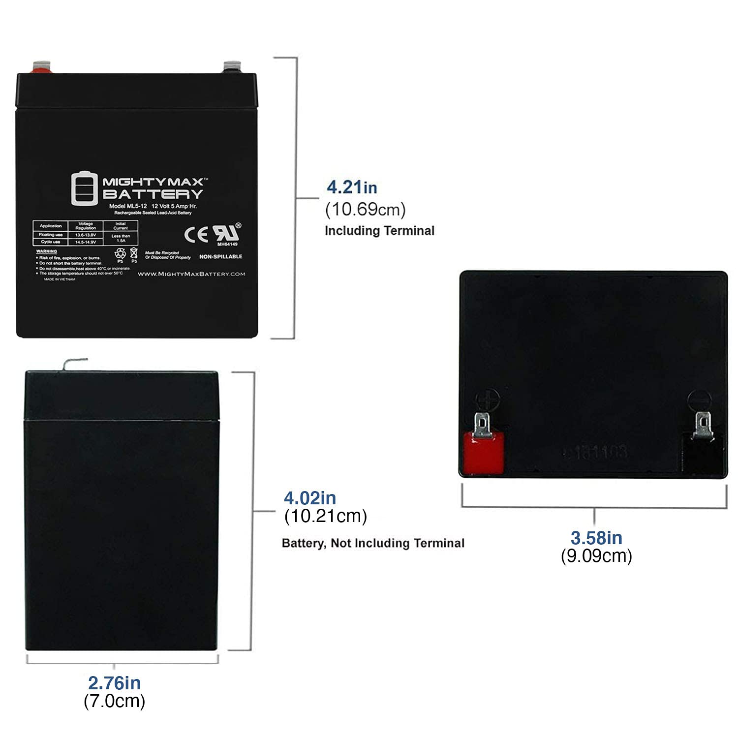 Mighty Max Battery 12V 5AH SLA Battery Replacement for Craftsman Garage Door 41A822