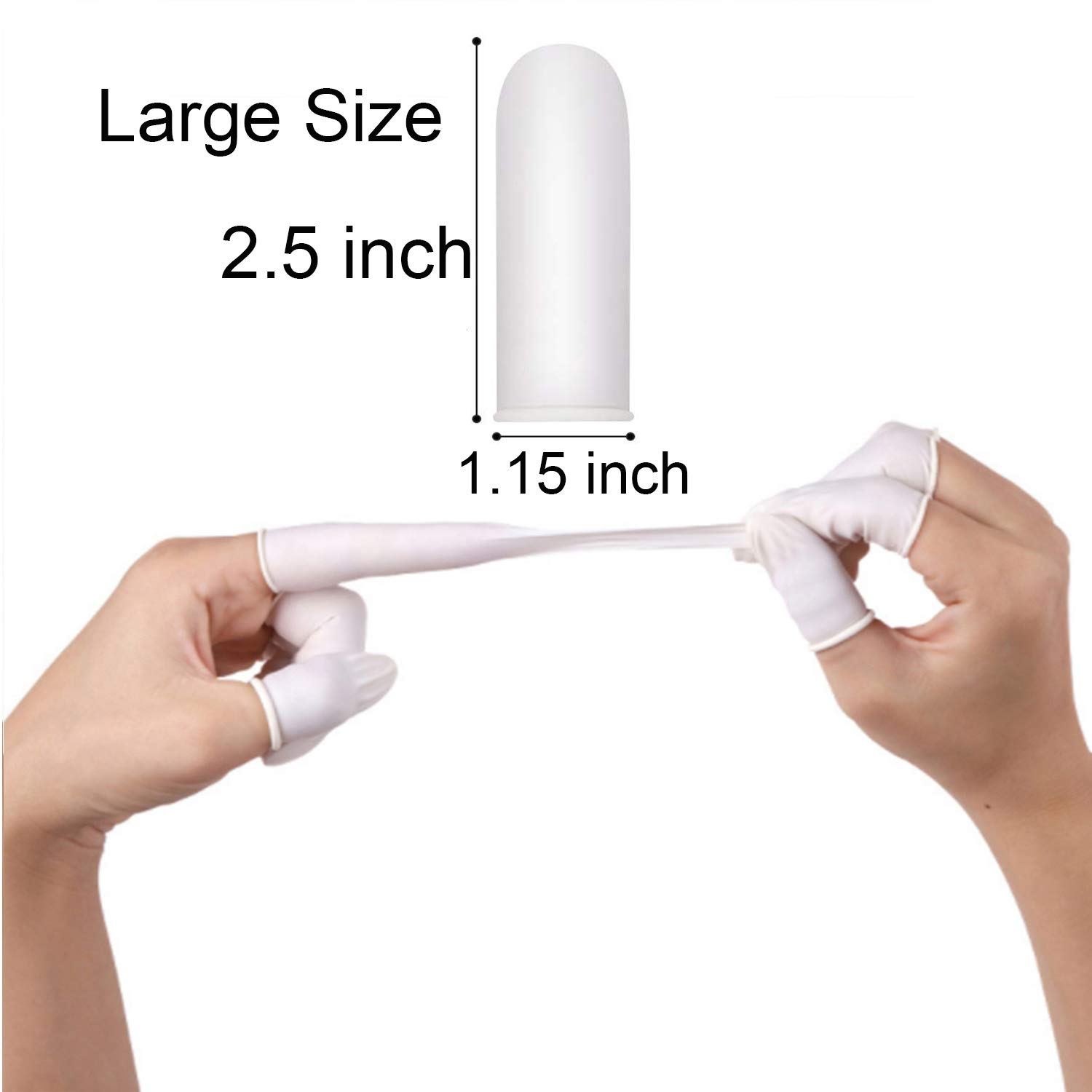 Large Latex Finger Cots Anti Static Rubber Fingertip Protective Finger Cots for Electronic Repair, Handmade Apply, 600 Pcs