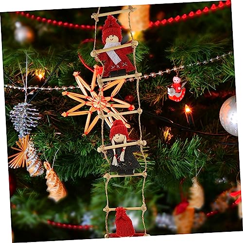 Amosfun Climbing Ladder Doll Christmas Decorations Christmas Tree Ornaments Christmas Pendants Christmas Tree Pendants Xmas Party Props The Tree Christmas Utenciles Felt Christmas Decor