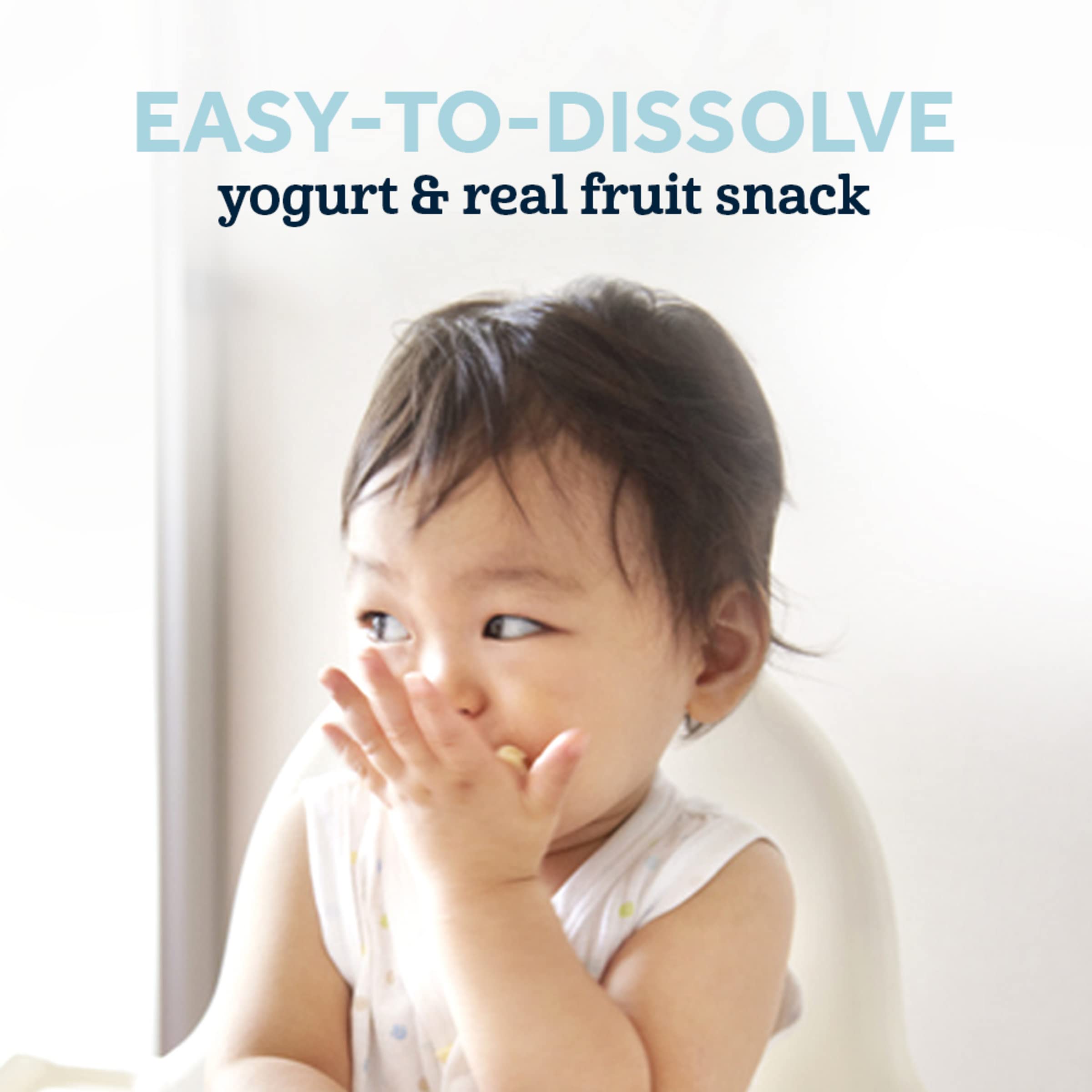 Gerber Snacks for Baby Yogurt Melts, Peach, Freeze-Dried Yogurt Snack Made with Real Yogurt & Fruit, Baby Snack for Crawlers, 1 Ounce Pouch (Pack of 2)