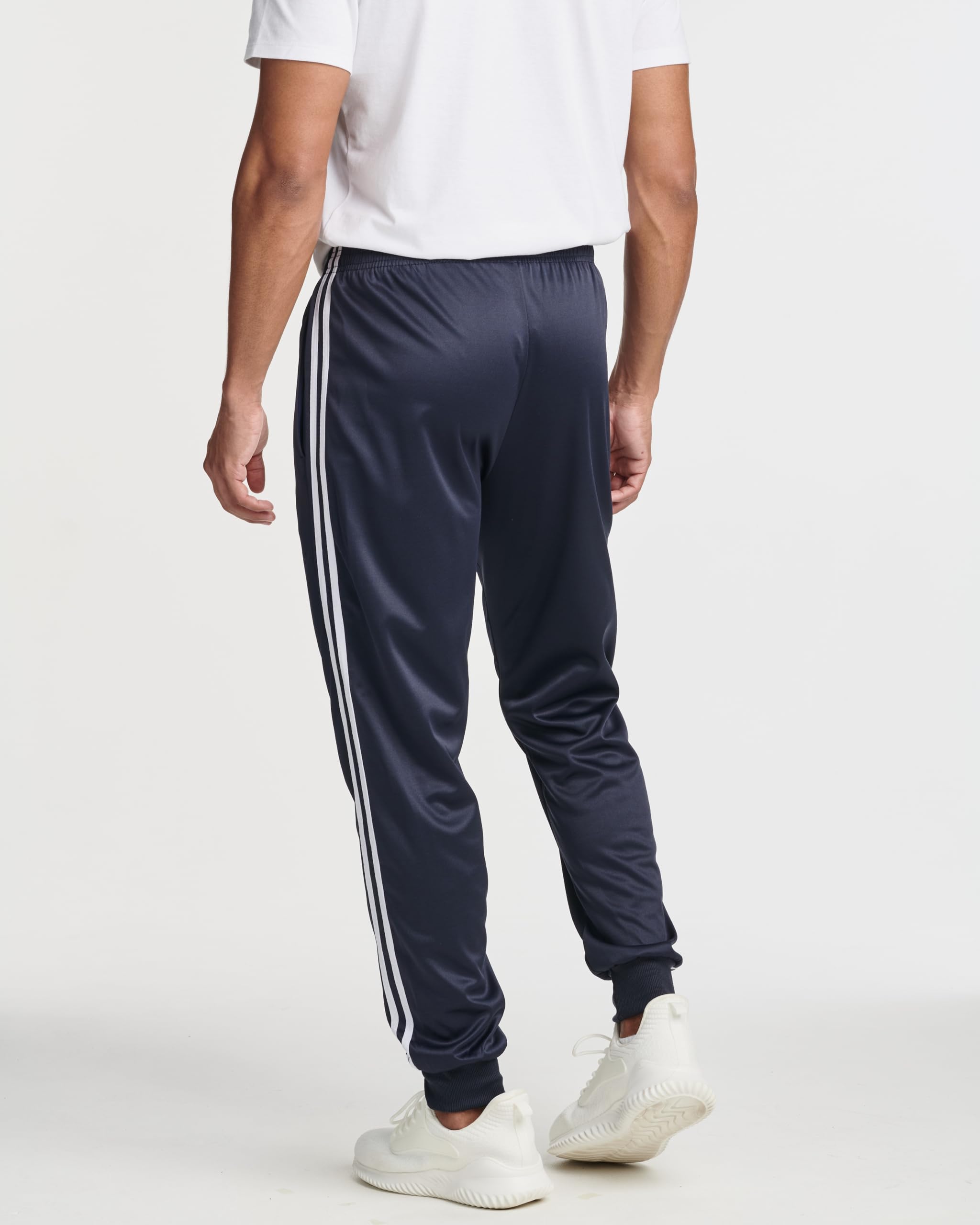 3 Pack: Mens Sweatpants Joggers Sweat Track Pants Warm Soft Active Athletic Workout Gym Apparel Training Fleece Lined Tapered Tricot Sports Running Casual Pockets Cuffed Jogging -Set 2,M
