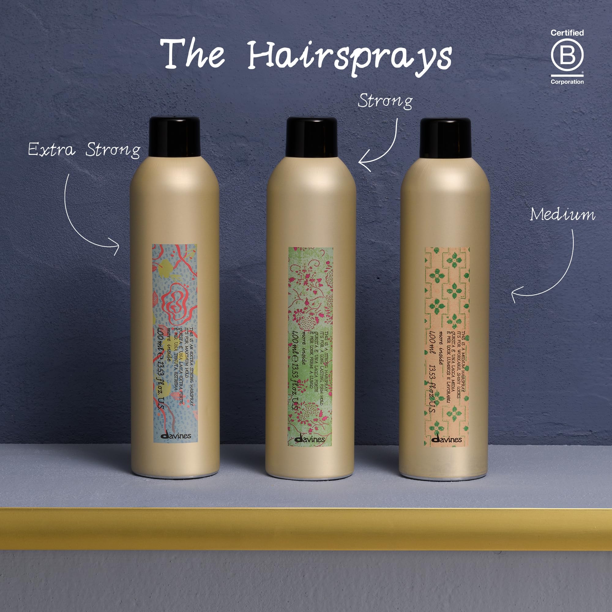 Davines This Is A Strong Hairspray | Humidity Control + Flexible Hold for All Day- Spray for All Weather + Hair Types | 13.53 fl oz