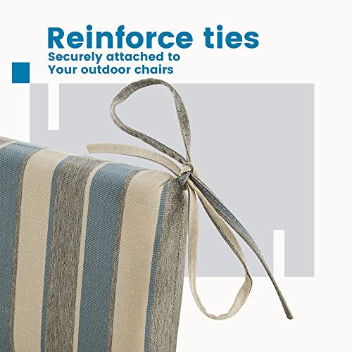 BLISSWALK Outdoor Chair Cushion Bottom and Back,one Piece high Back Adirondack Chair Cushion, Patio Cushions for Bifold Lawn Chair 45.5" x 21", 1 Count,Stripe
