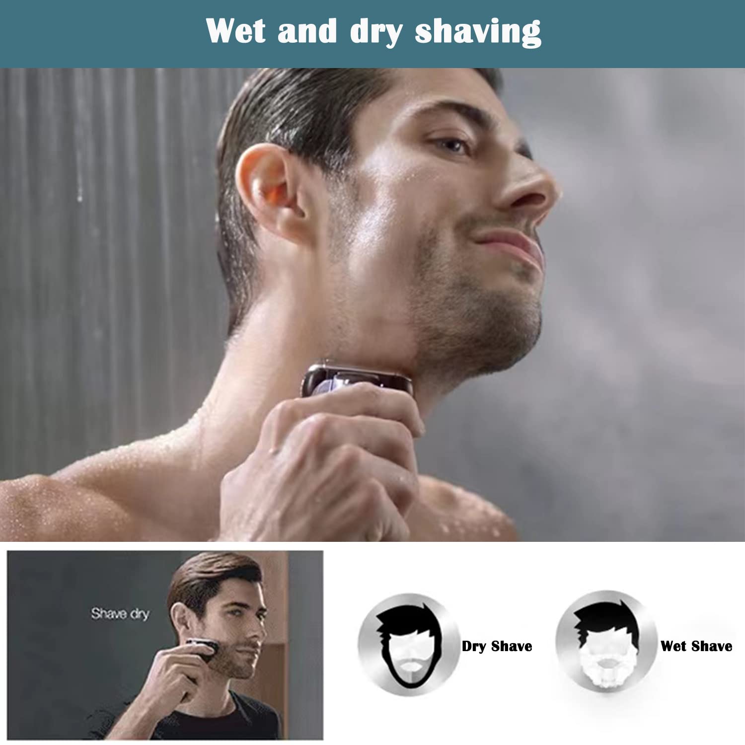 52B Replacement Head Fit for Braun Series 5, 52B Shaver Razor Blades Foil & Cutter Compatible with Braun Models 5018S, 5020CS, 5050CS, 5031S