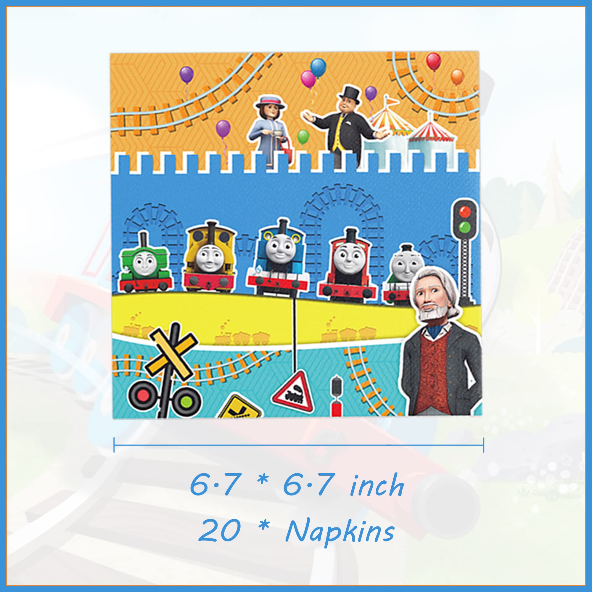 41Pcs The Train Friends Party Decorations, Thomas Train Birthday Party Tableware Set Include Tablecloth, Napkins, 7inPlates, 9inPlates, Birthday Party Decorations for Kids