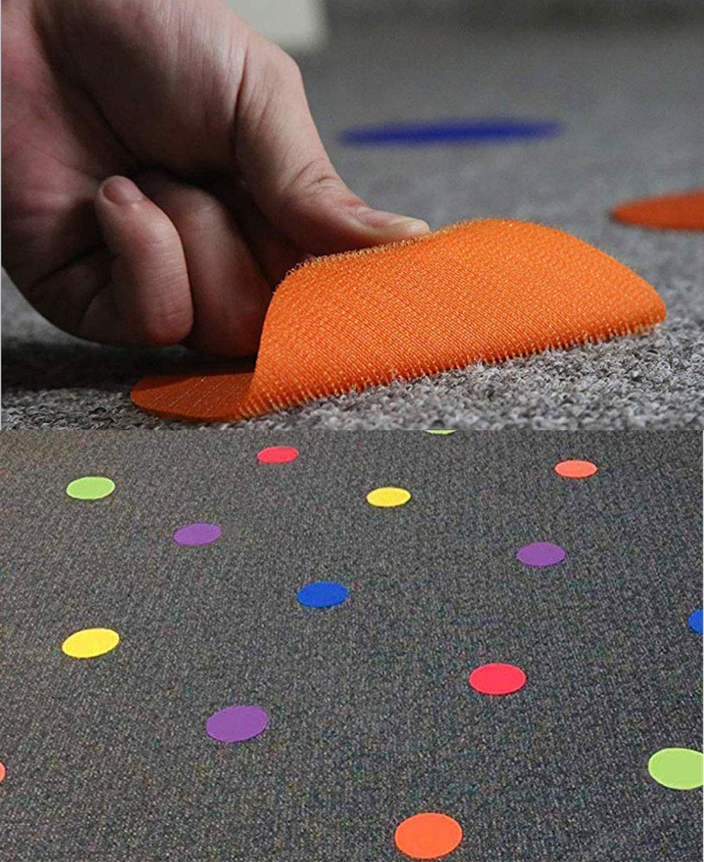 PENTA ANGEL Spot Markers 24Pcs Round Floor Spots Carpet Mark Circles Sitting Dots for Teachers Classroom Preschool Kindergarten Elementary for Training and Drills, 4 Inch