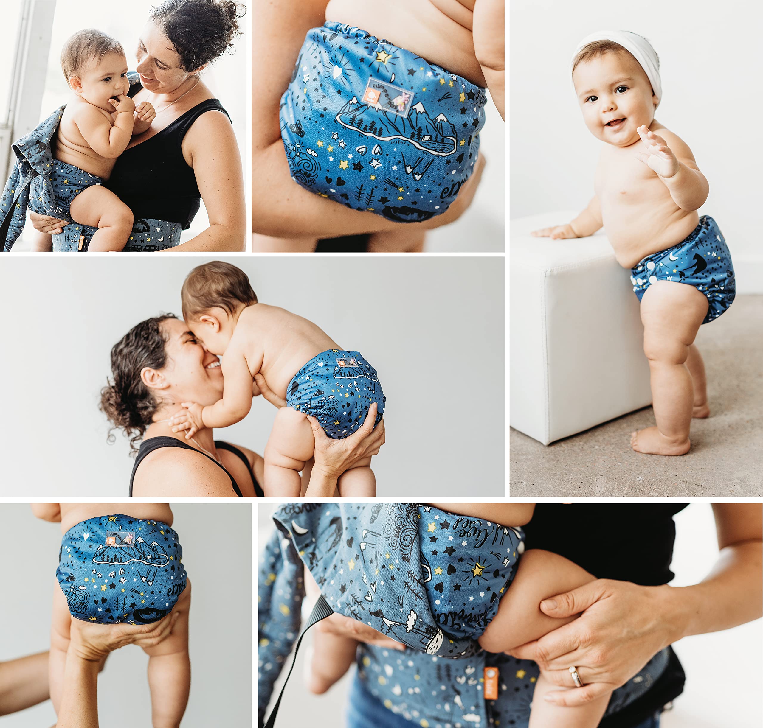 Kanga Care Rumparooz Double Leg Gusset Reusable Cloth Diaper Cover Newborn Snap | Wander 4-15 lbs
