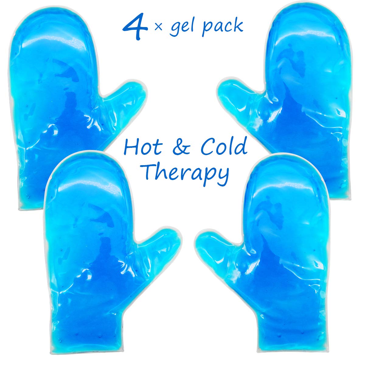 Hot and Cold Hand Therapy Gloves, Hand Ice Pack, Ice and Heat Therapy Pain Relieving Mittens | Microwavable and Freezable, Arthritis, Finger and Hand Injuries, and Carpal Tunnel Small, Medium