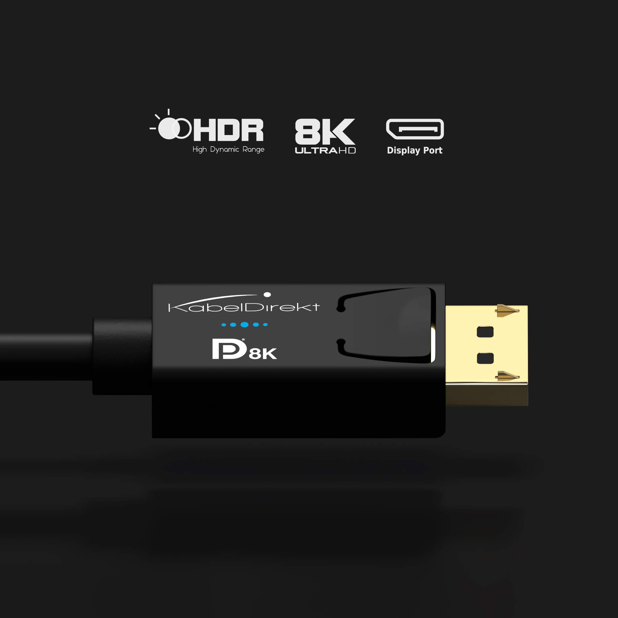 CableDirect β 8K DisplayPort & DP Cable, Special A.I.S. Shielding & Official VESA Certification β 3ft (for DP 1.4 Gaming PCs/laptops/Graphics Cards/Monitors, Supports 4K@120Hz, 144Hz/165Hz/240Hz)
