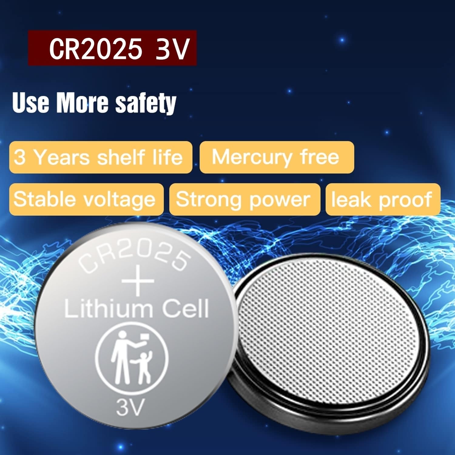 Nightkonic 40 - CR2025 Battery 3v Lithium Button Cell Coin 2025 Batteries