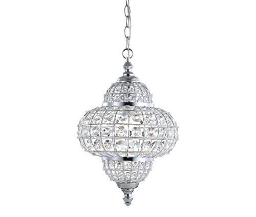 JONATHAN Y JYL6111A Juliette 12" Crystal/Metal LED Chandelier Pendant Chandelier Pendant Glam Contemporary Transitional Dimmable Dining Room Living Room Kitchen Foyer Bedroom Hallway