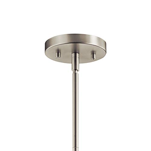 Kichler Crosby 10.75" 1 Light Mini Pendant with Clear Glass Brushed Nickel