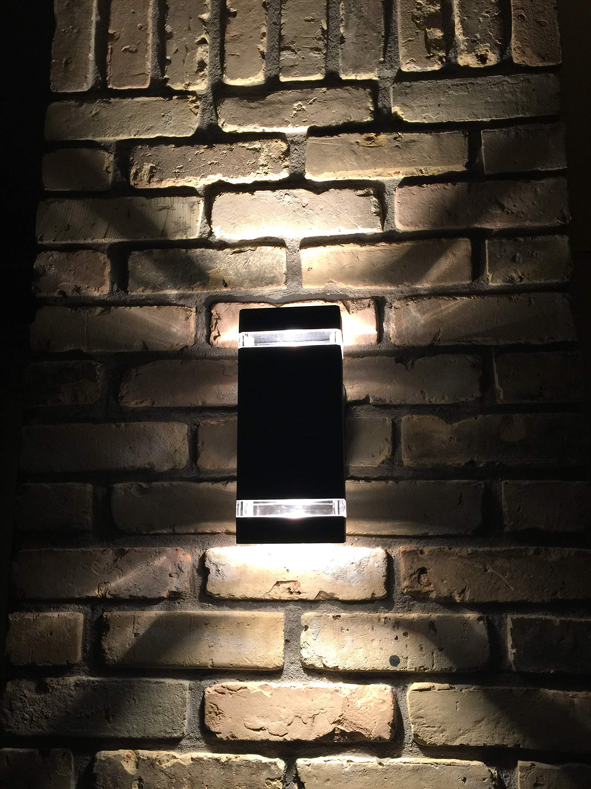 LMP 2 Pack LED Square Up and Down Lights Outdoor Wall Light,Body in Aluminum Waterproof Outdoor Wall Lamps,3000k 5W with Certificate ETL