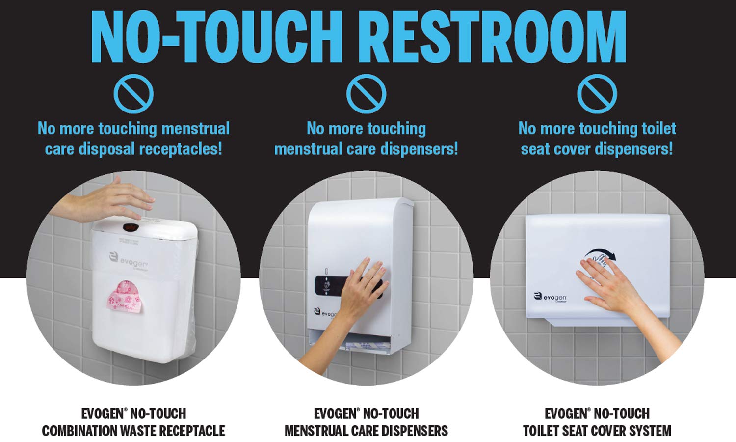 Evogen No-Touch Combination Receptacle (EVNT-CWR), White