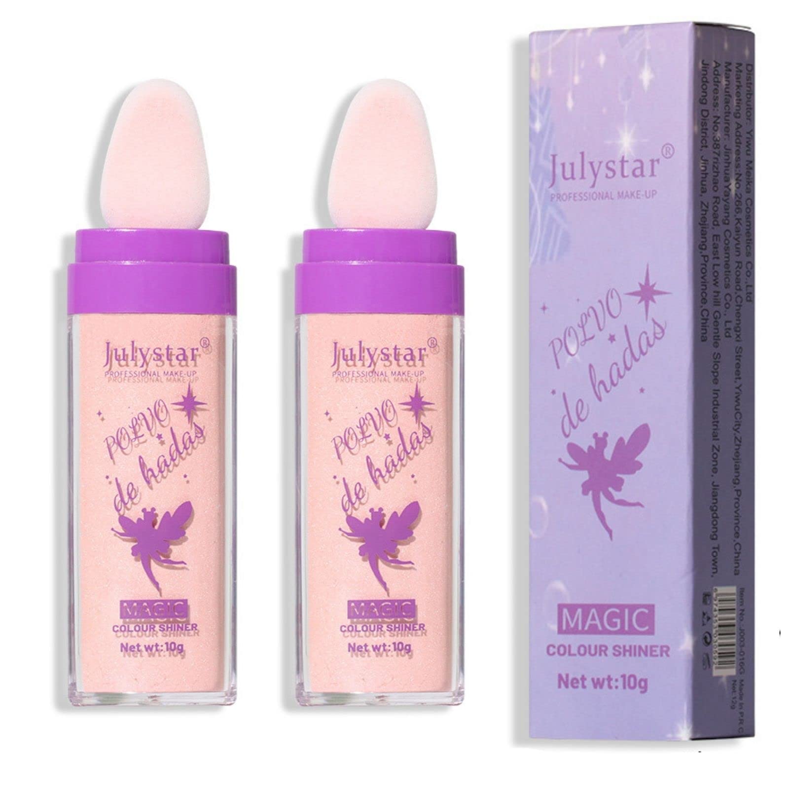 3 PCS Polvo De Hadas, Fairy Highlight Patting Powder Highlighter Body Brightens the Natural Three-dimensional Face Powder Blusher (3 Colors)