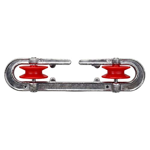Motanar Plastic Aluminum Clothesline Separator Spreader Pulley for Long Clothesline and Heavy Loads (2, Silver)