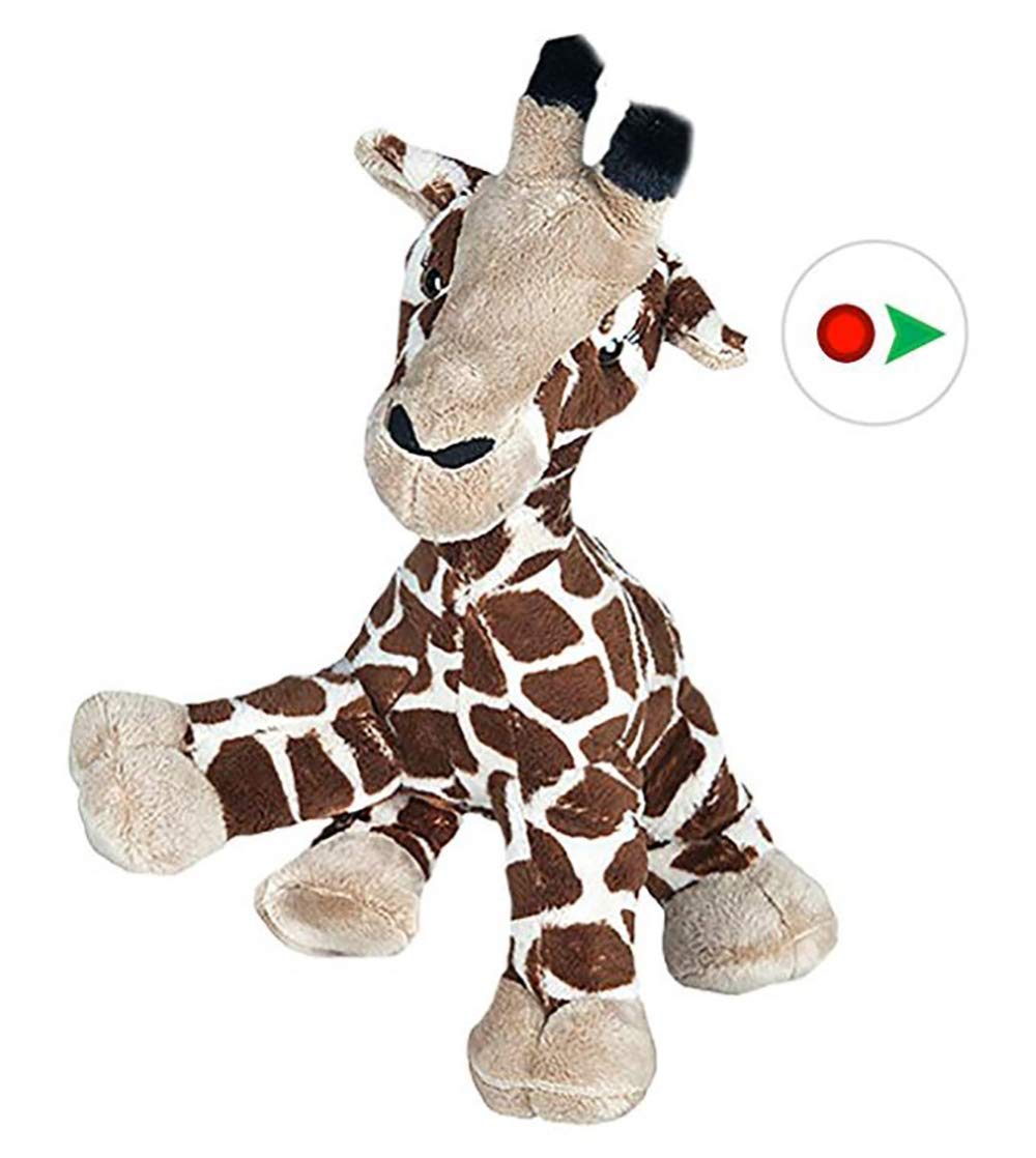 Beary Fun Friends Recordable 8" Plush Gerry The Giraffe w/20 Second Digital Recorder for Special Messages, Rymes or Songs