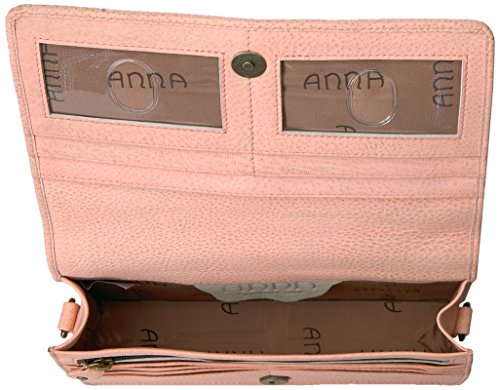 Anna by Anuschka Women’s Hand-Painted Genuine Leather Two Fold Wallet On a String - Vintage Garden