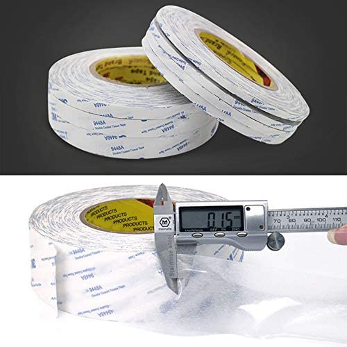 3M Double Sided Tape 1”x 32.8 Ft 9448A Double Coated Tissue Tape Craft DIY Tape White Color for Nameplate Foam Plastic Film Bonding Splicing Handmade(9448AB)