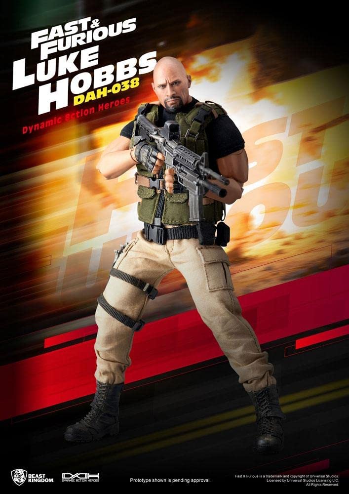 Beast Kingdom The Fast and The Furious: Luke Hobbs DAH-038 Dynamic 8ction Action Figure, Multicolor