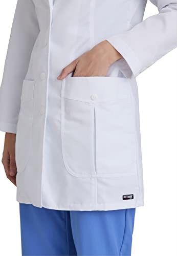 BARCO Grey's Anatomy Women's 2 Piece Long Sleeve 34" Lab Coat White 5XL