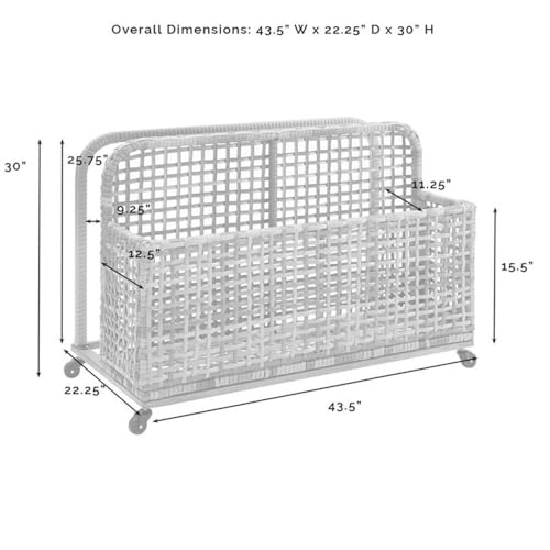Afuera Living Coastal Wicker / Rattan Pool Storage Caddy in Natural