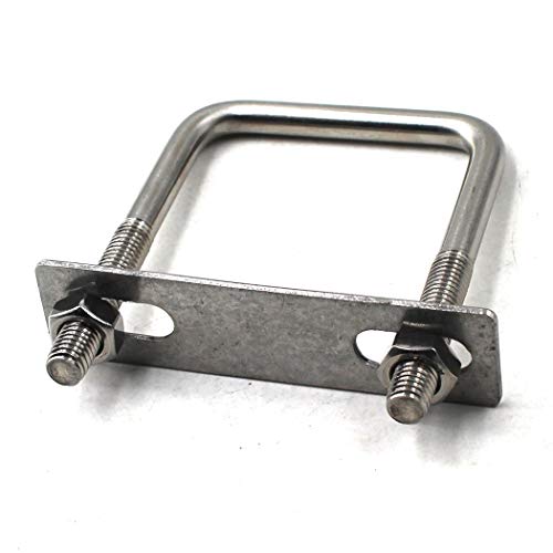 M6x30x70mm Square U Bolt 304 Stainless Steel Tie Down U Bolt (Pack of 4)