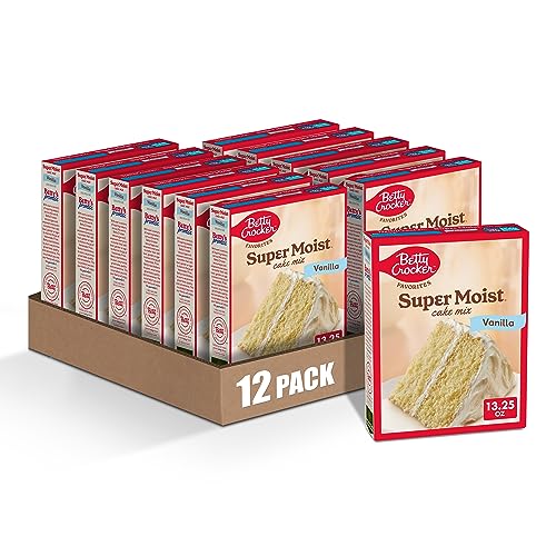 Betty Crocker Supermoist Vanilla Cake Mix, 13.25 OZ (Pack of 12)