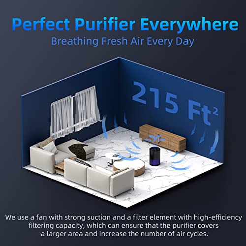 AROEVE Air Purifiers(MK01-Black) with Sleep Mode Speed Control and Air Purifiers(MK04-Black) with Air Quality Sensors Combo for Dust, Pet Dander, Smoke, Pollen for Bedroom and Office