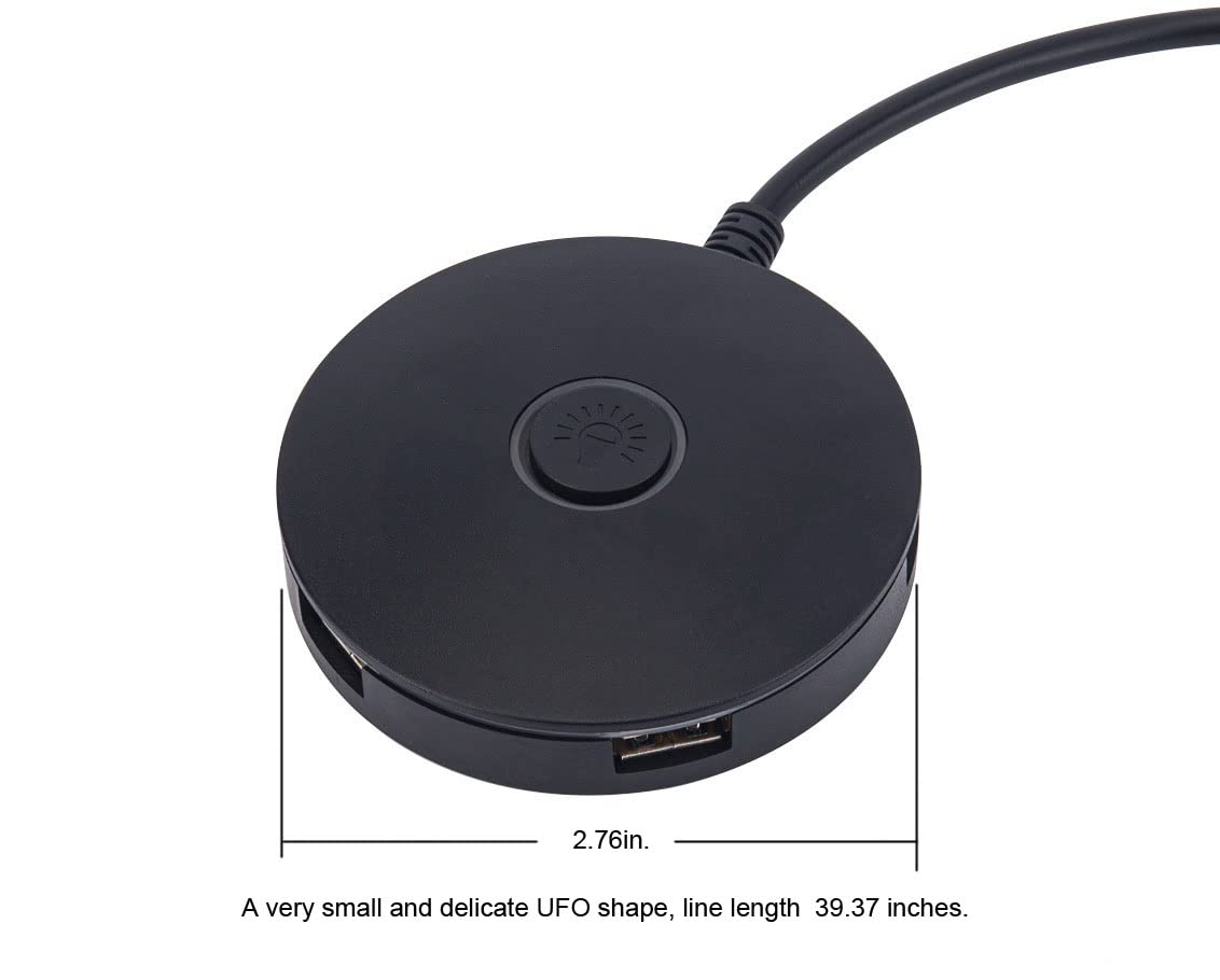 Wabao UFO HUB 5-Port USB2.0 1-Micro USB Hub 7 Color Breathing Power Supply lamp, Independent Switch