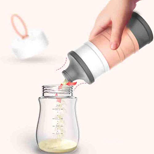 Kaptin Formula Dispenser,Non-Spill Portable Stackable Baby Milk Powder Dispenser,Snack Storage Container,BPA Free,4 Feeds (Pink)