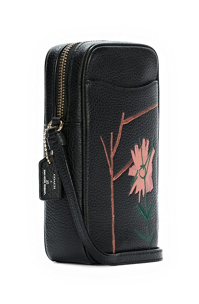 Coach Womens X Jean Michel Basquiat North/South Zip Crossbody Black Multi