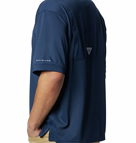 Columbia Men's PFG Perfect Cast Polo Shirt, Breathable, UV Protection Collegiate Navy
