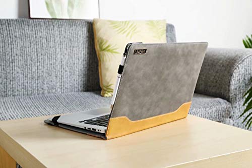 Berfea Stand Case Cover Compatible with Dell Latitude 7430 7420 7410 7400 5430 5420 5421 Laptop 14 Inch Notebook Protective Case Sleeve,with Cooling Bracket (326x215mm,Gray)