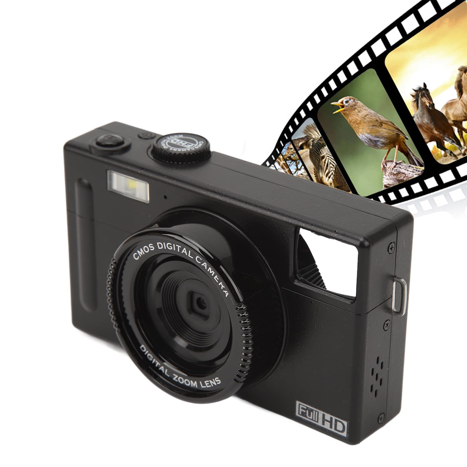 56MP Vlogging Camera, 4K Digital Camera for Photography and Video Pocket Camera with 3.0inch IPS Screen, Dual Screen Camera for Adult Seniors Students Kids Beginner (Black)