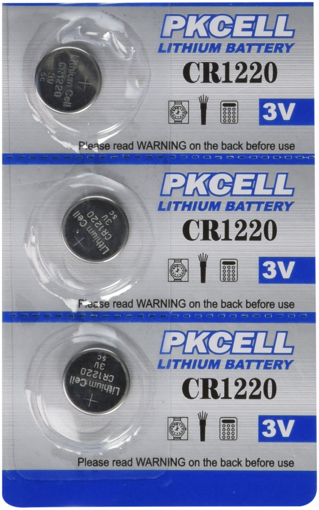 BlueDot Trading CR1220 Lithium Battery, 100 Count Coin Cell Batteries 3 Volt Metal Manganese Dioxide Non-Rechargeable for watches, toys, remote controls