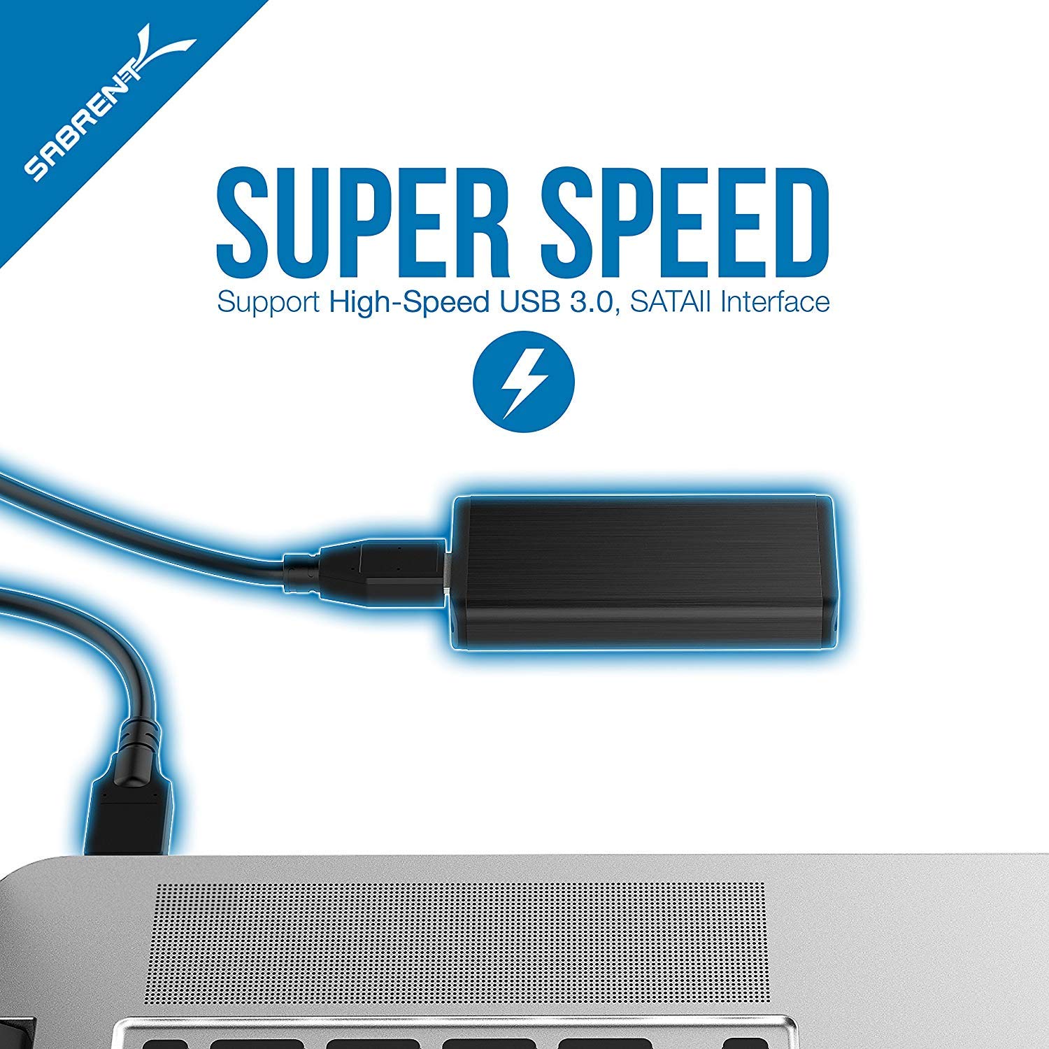 SABRENT USB 3.0 mSATA II or III/5GBp/s SSD Enclosure Adapter [Support UASP] (EC-UKMS)