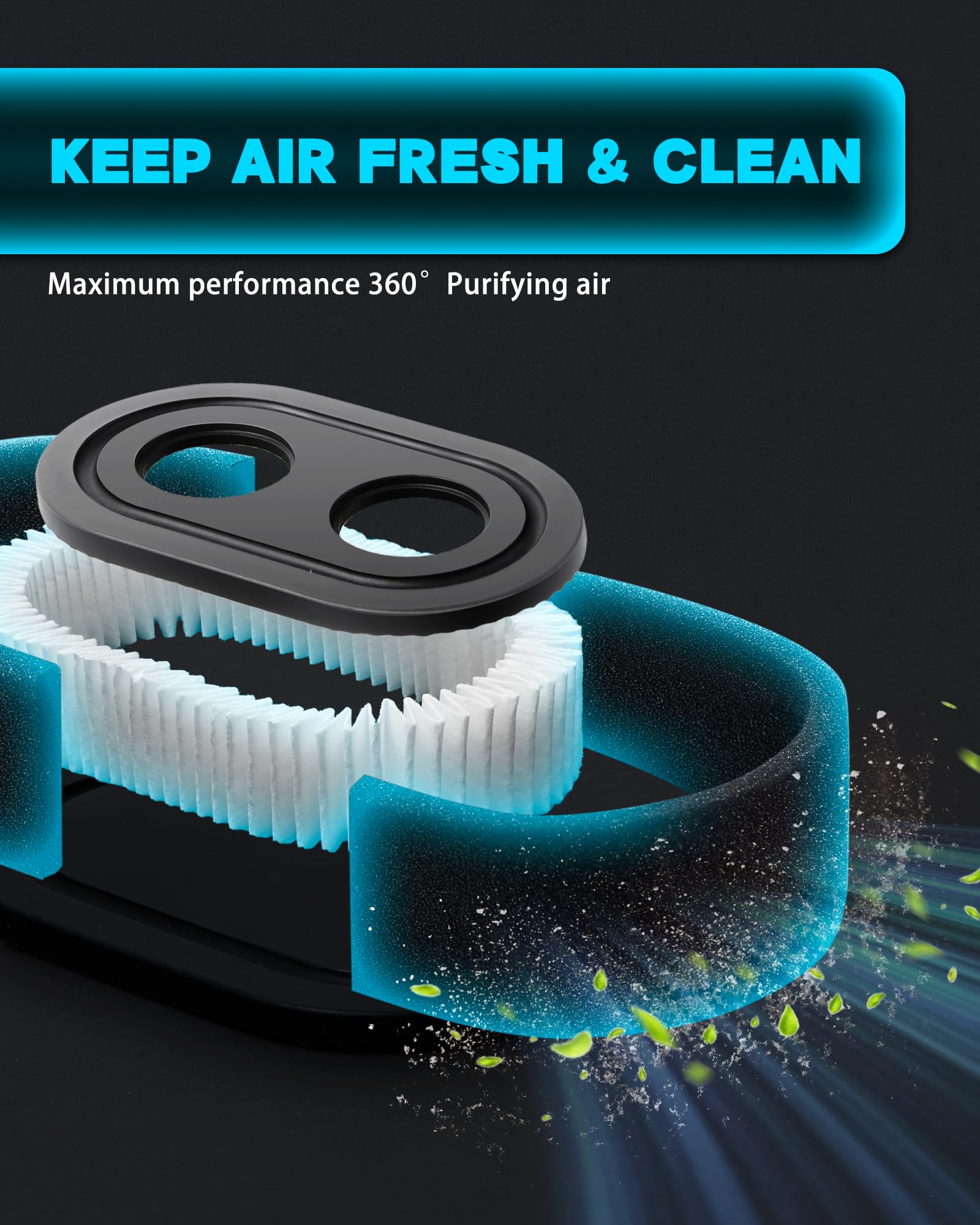 593260 Air Filter for Briggs & Stratton 798452 798339 5432 5432k, 550ex 675exi 725exi Series Engines Model and More